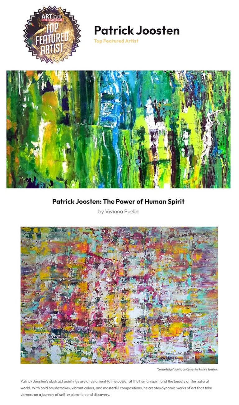 Patrick Joosten Art Tour International Patrick Joosten Top featured Artist